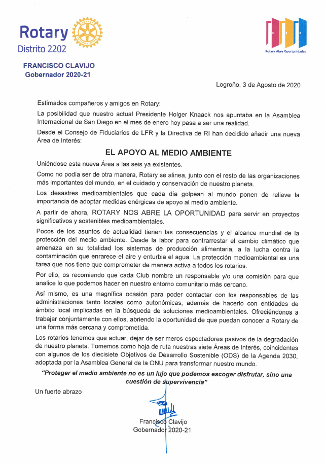 2ª CARTA DEL GOBERNADOR 2020-21- AGOSTO 2020 - Distrito 2202 de Rotary ... 2ª CARTA DEL GOBERNADOR 2020-21- AGOSTO 2020 - Distrito 2202 de Rotary ...
